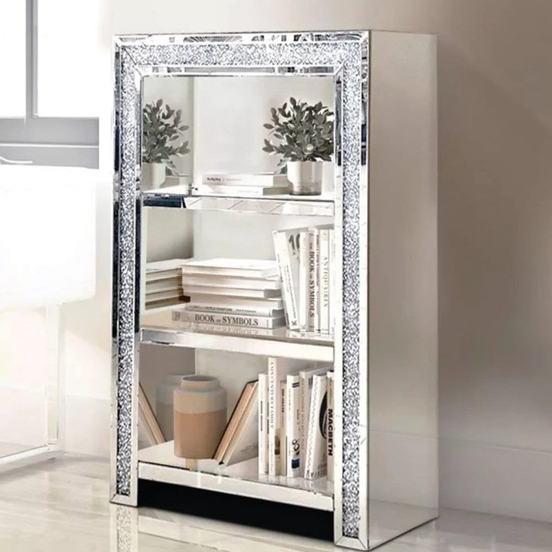 Luxury Crushed Crystal Mirrored Diamond Shelving Display unit – TARLEE